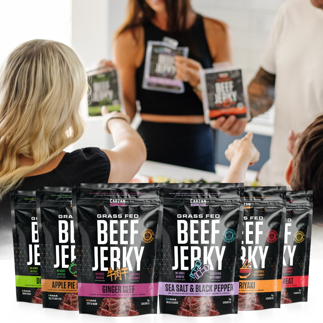Carzan | 70g Grass-Fed Beef Jerky & Bites | Honey Sweetened | Nitrite ...